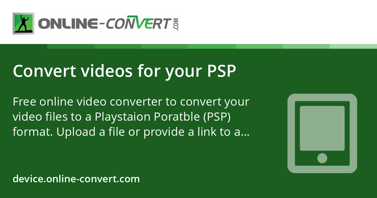 Convert videos for your PSP